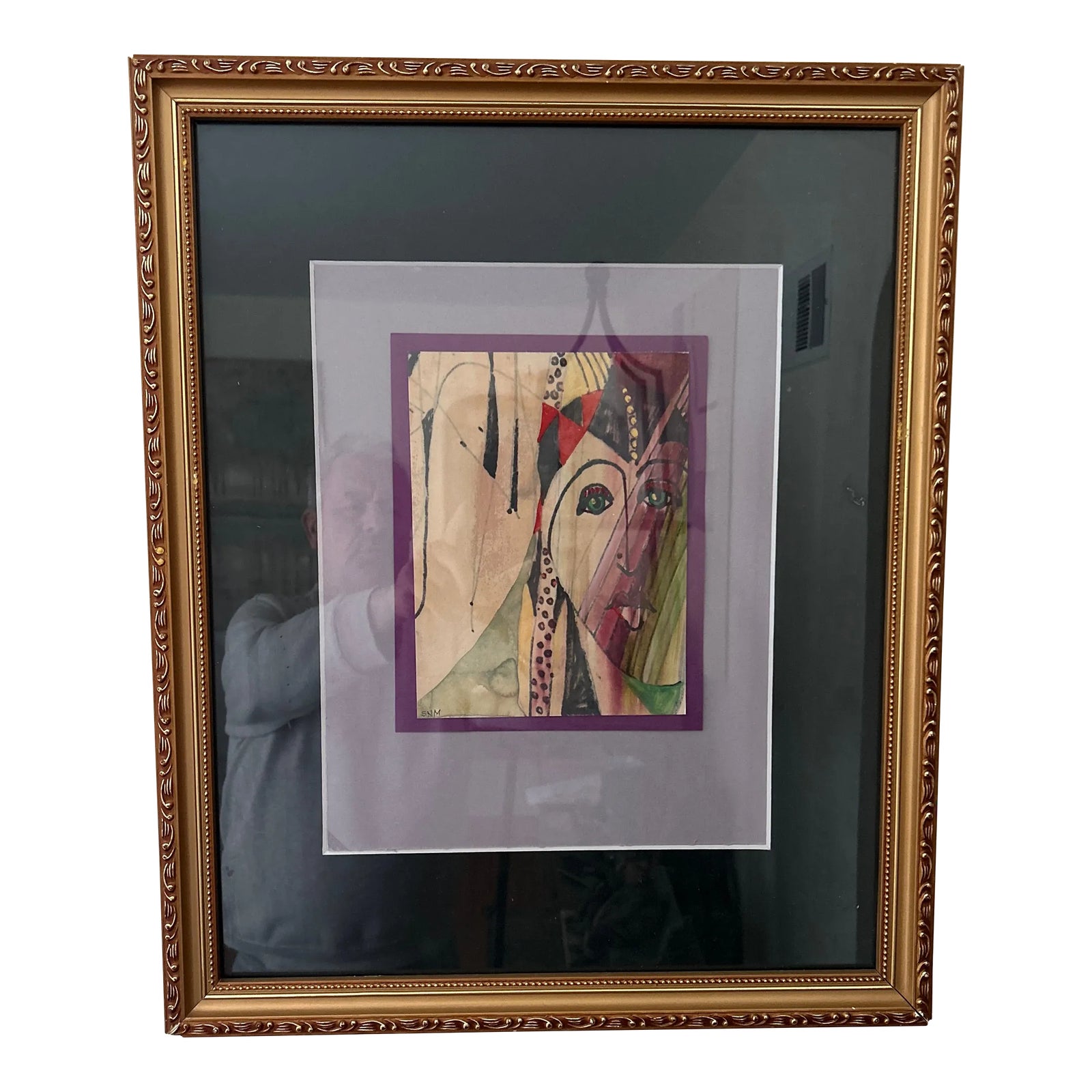 Vintage Framed Lithograph Art Print Artist Signed | Chairish