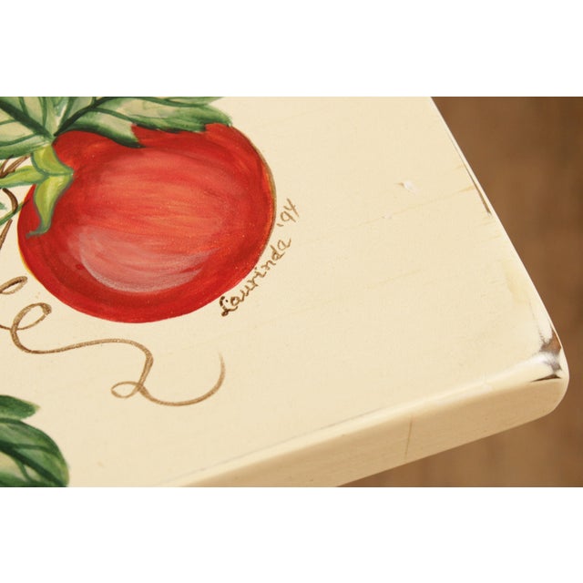 Hand Painted Square Dining Table | Chairish