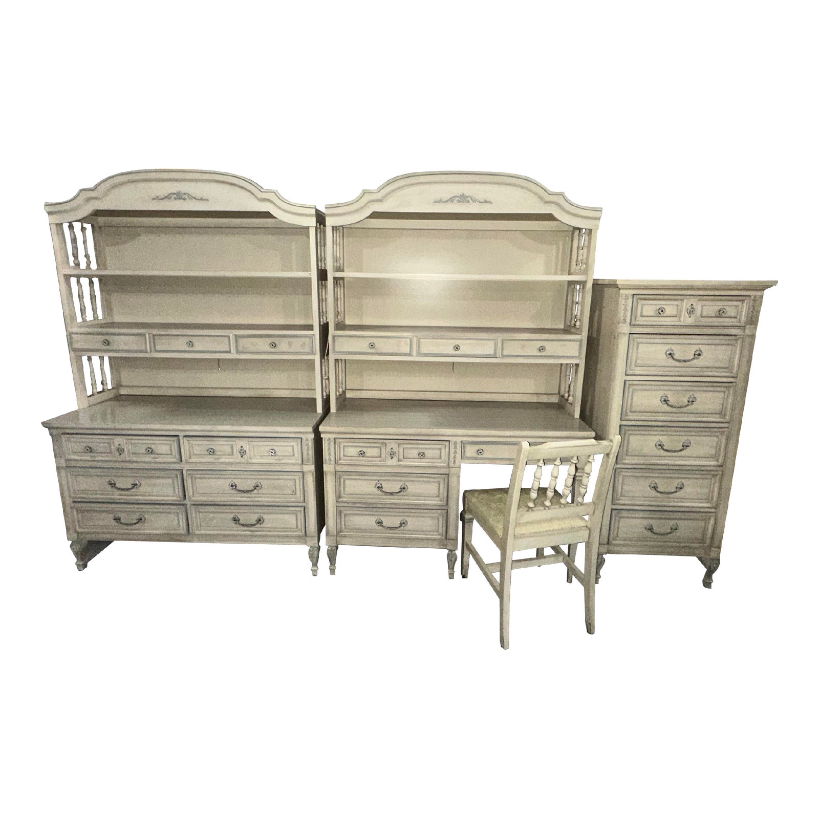 1960s Vintage Dixie French Provincial Bedroom Furniture - Set of 6 ...