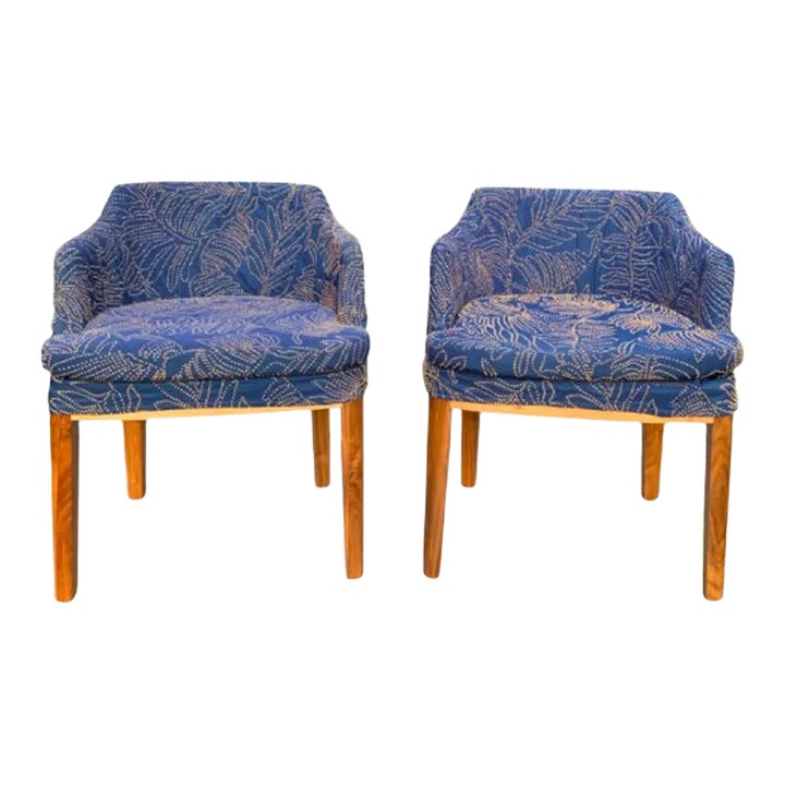 Contemporary Mid-Century Modern Style Chairs Upholstered in Justina ...