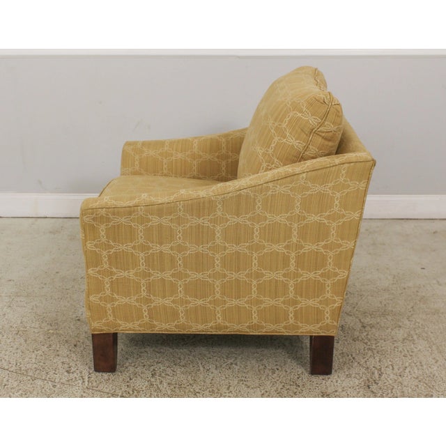 Pair Modern Gold Upholstered Living Room Club Chairs | Chairish