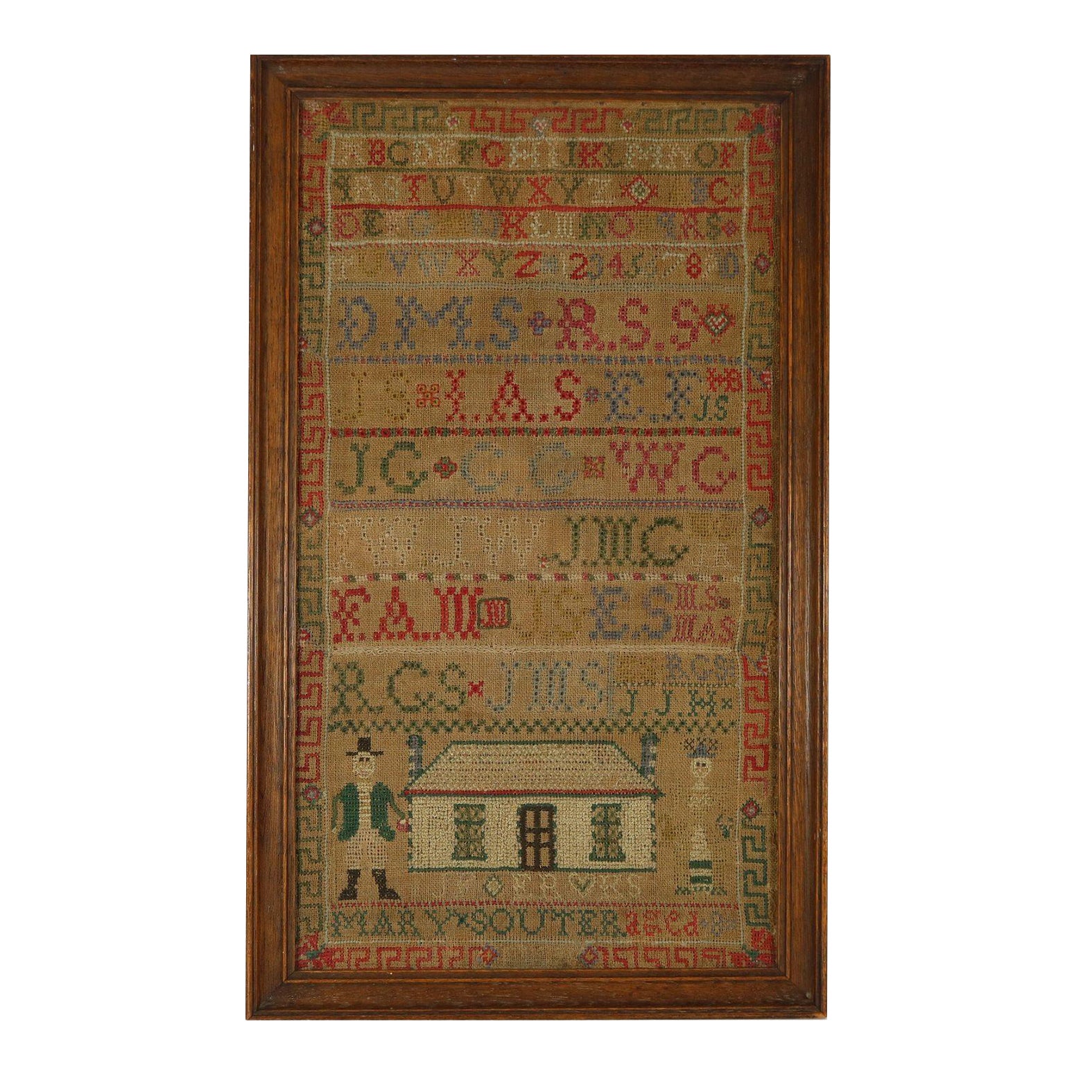 Antique Scottish Sampler, C.1820, by Mary Souter | Chairish
