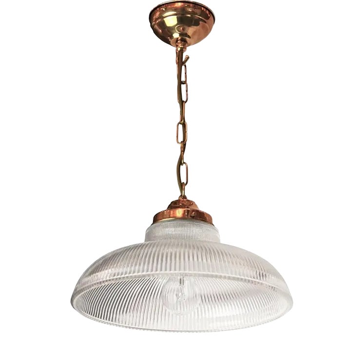 Prismatic Railroad Pendant - Polished Copper | Chairish