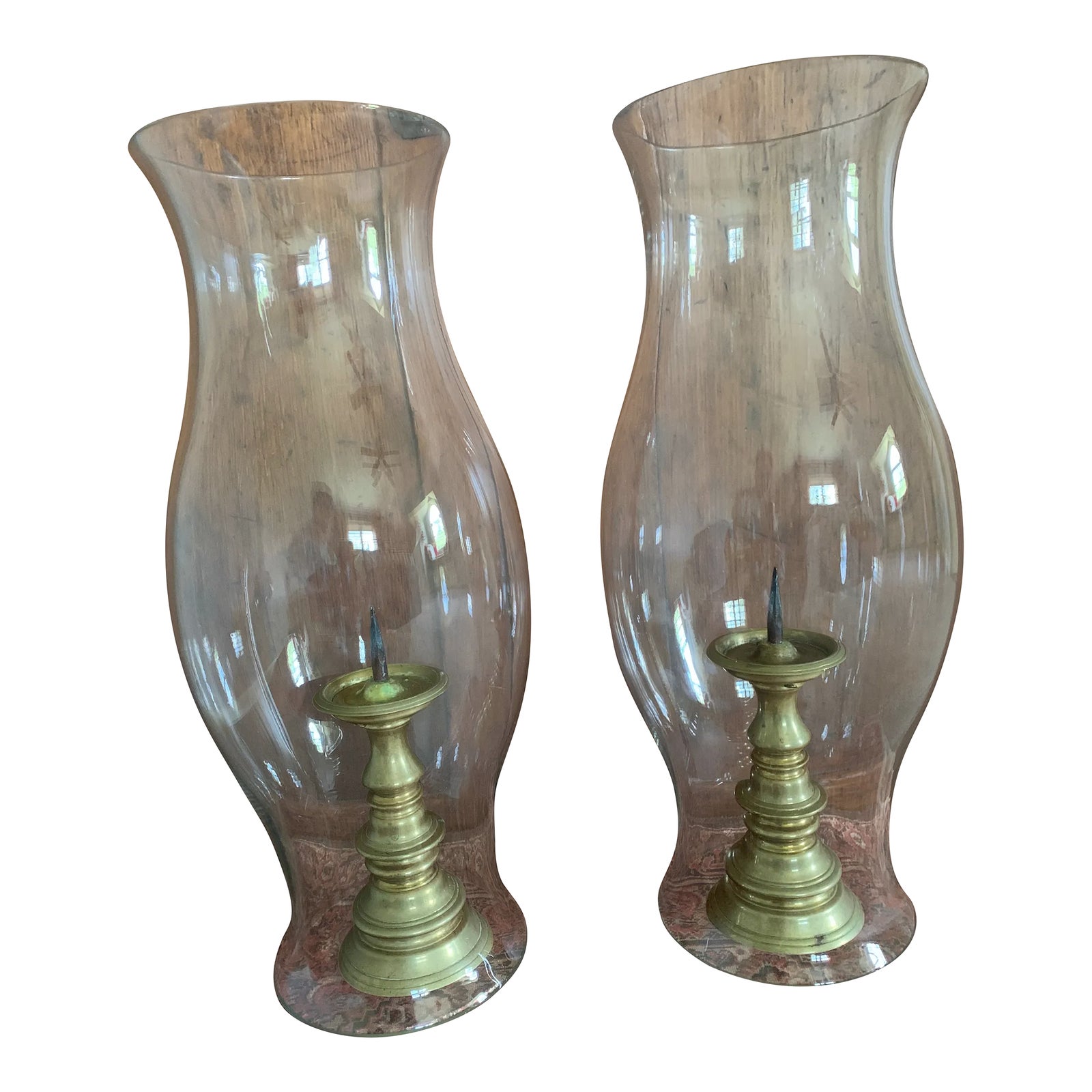 Mid 20th Century Colonial Williamsburg Solid Brass Pricket Holders ...