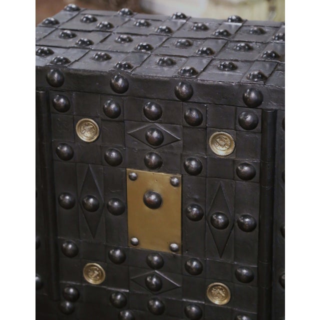 Mid-19th Century French Wrought Iron Hobnail Studded Safe by Magaud De ...