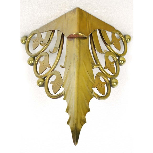 Pair of Mid 20th Century Bronze Art Deco Outside Corner Brackets | Chairish