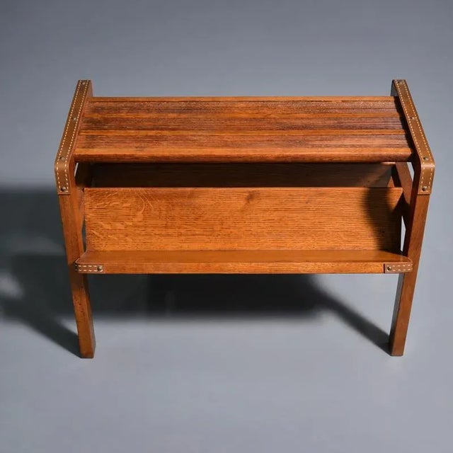 Mid 20th Century Jacques Adnet Encyclopedia / Magazine Stand | Chairish