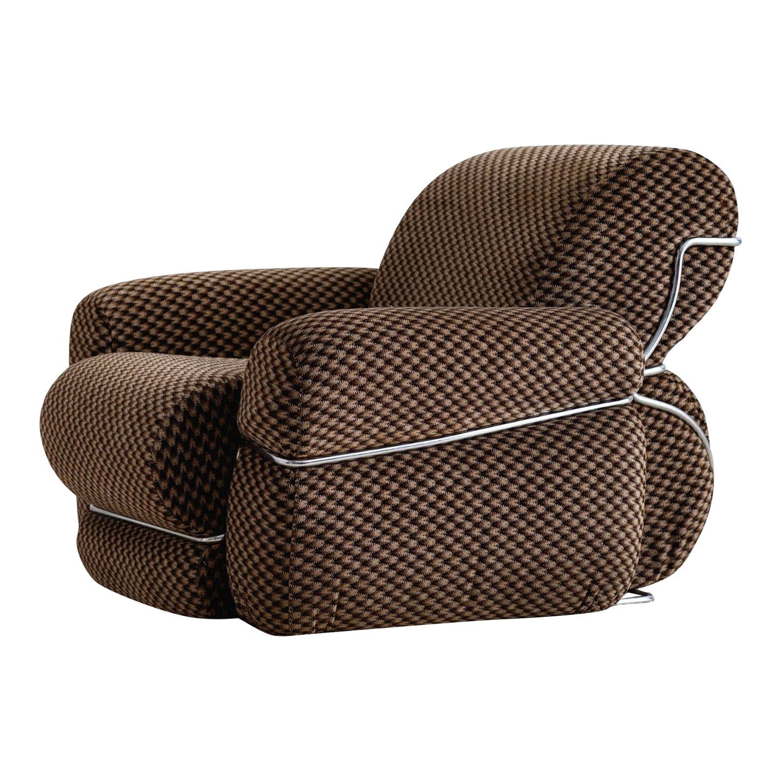 Italian Chrome Wrapped Chair in the Style of Adriano Piazzesi | Chairish