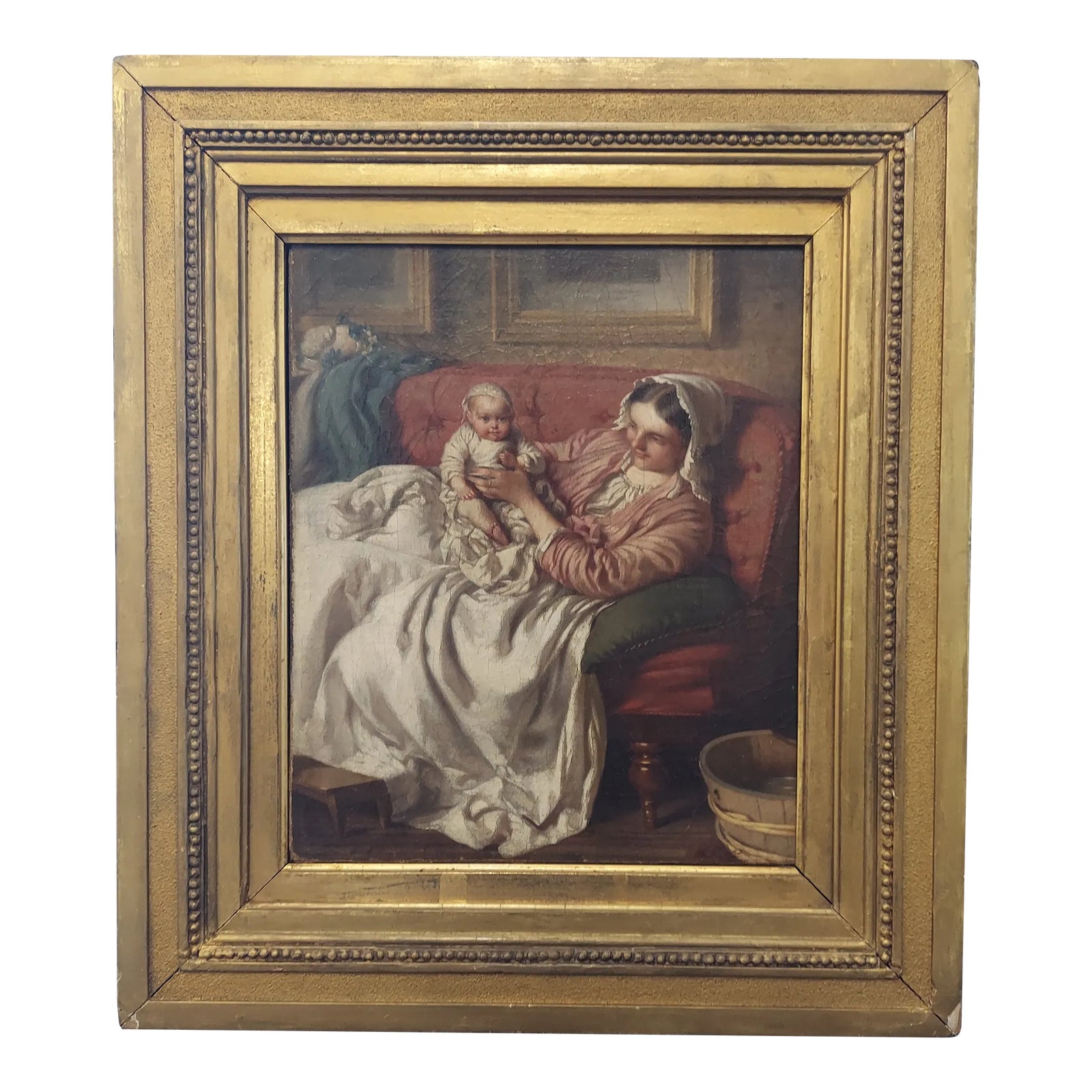 Julius Schultz Mid 19th Century Genre Scene Figurative Oil Painting ...