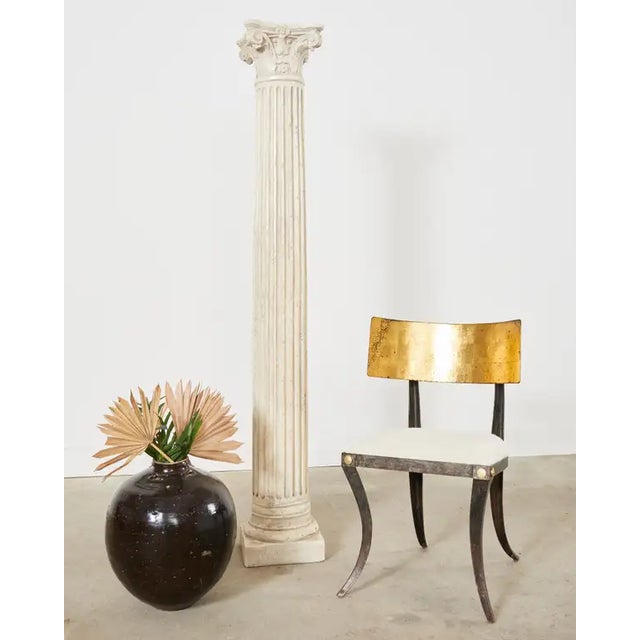 Pair of Neoclassical Style Greco Roman Plaster Columns | Chairish