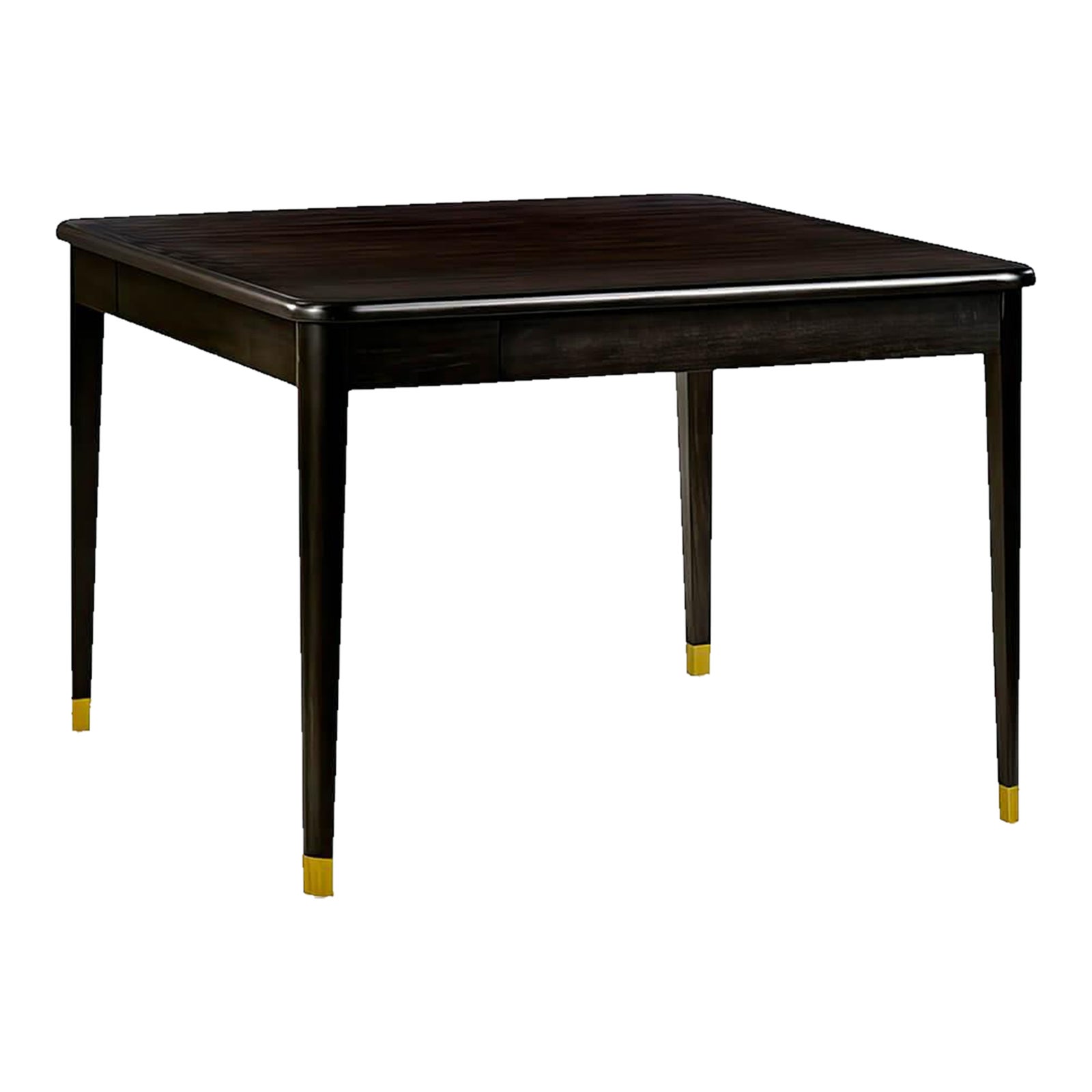 Mid Century Modern Game Table in Espresso Finish | Chairish