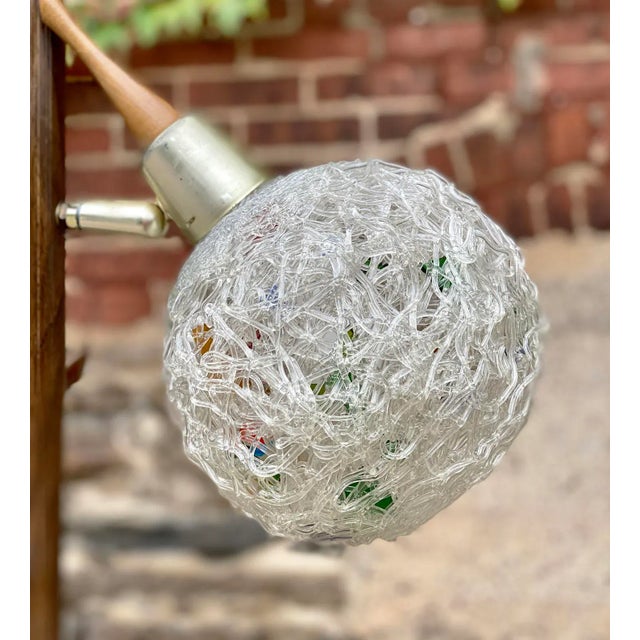 Mid-Century Atomic Spaghetti Lucite White Ice Chip 3-Globe Floor Lamp ...