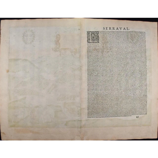 Seravalle, Italy: A 16th Century Hand-Colored Map by Braun & Hogenberg ...