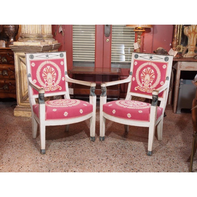 19th Century French Consulate Fauteuils - Pair | Chairish