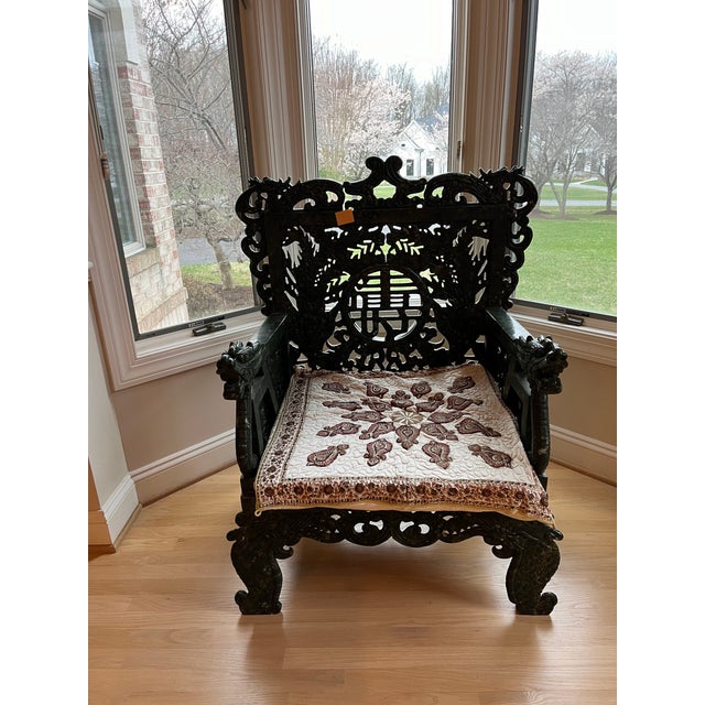 1930s Hand-Carved Empress Chinese Jade Chair | Chairish