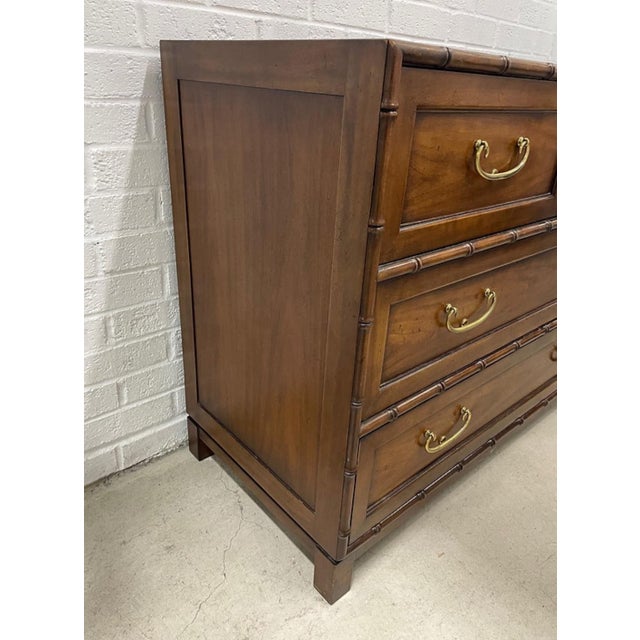 Mid 20th Century Faux Bamboo Chest by Kindel Furniture | Chairish