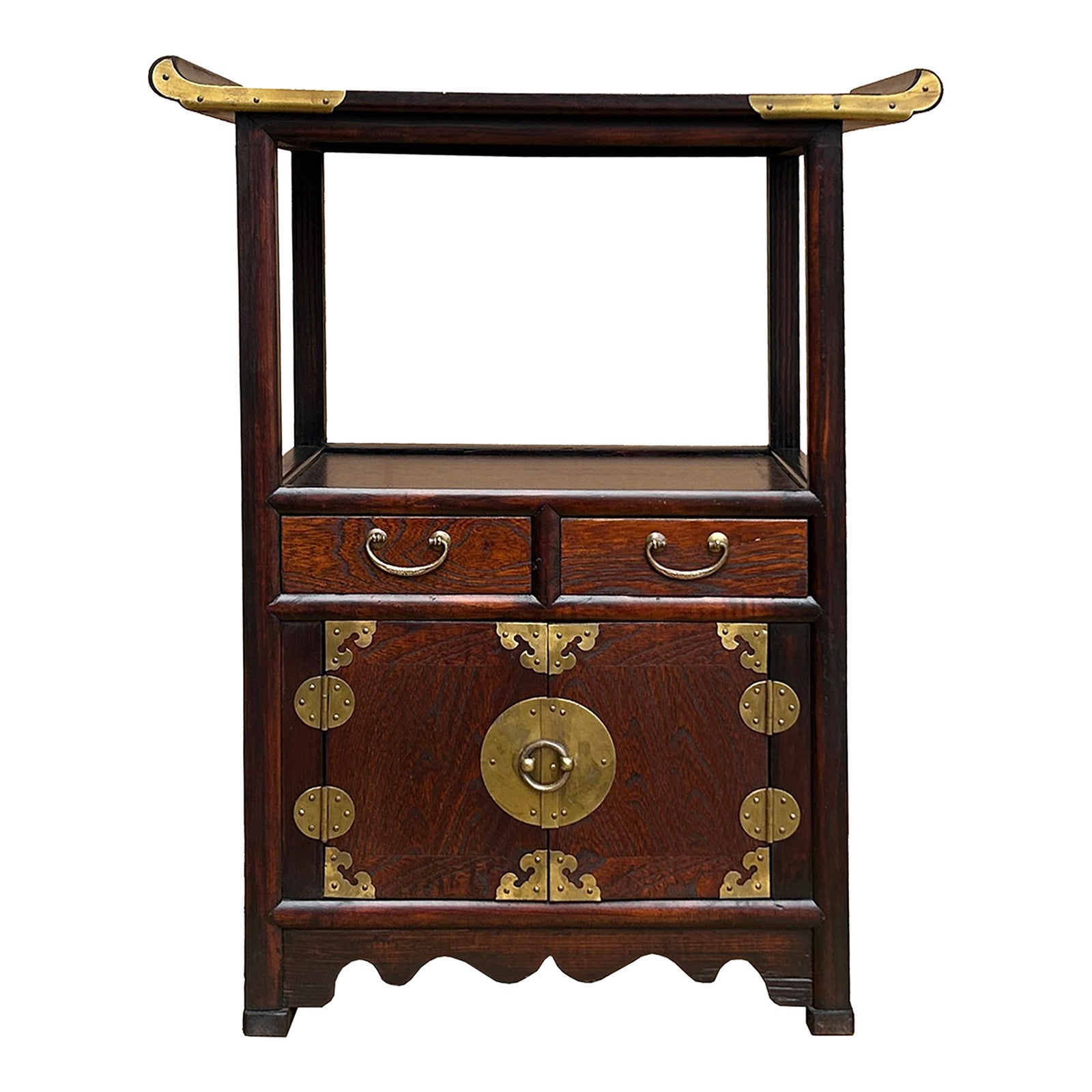 Oriental Hardware Altar Top Small Open Shelf Display Side Table Cabinet ...