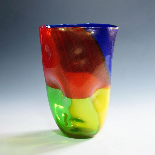 Vintage Art Glass Vase of the 4 Quarti Series by Seguso Viro | Chairish