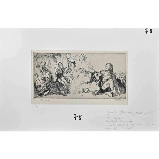 Bernard Naudin, La Soupe, Etching, Early 20th Century | Chairish