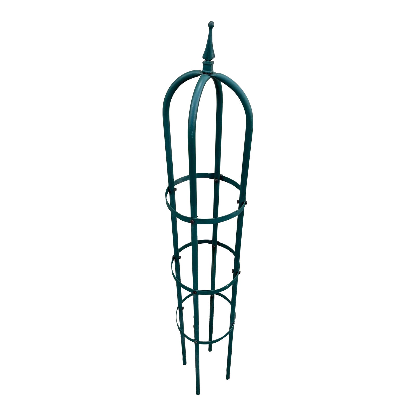 Midcentury Green Iron Garden Trellis | Chairish