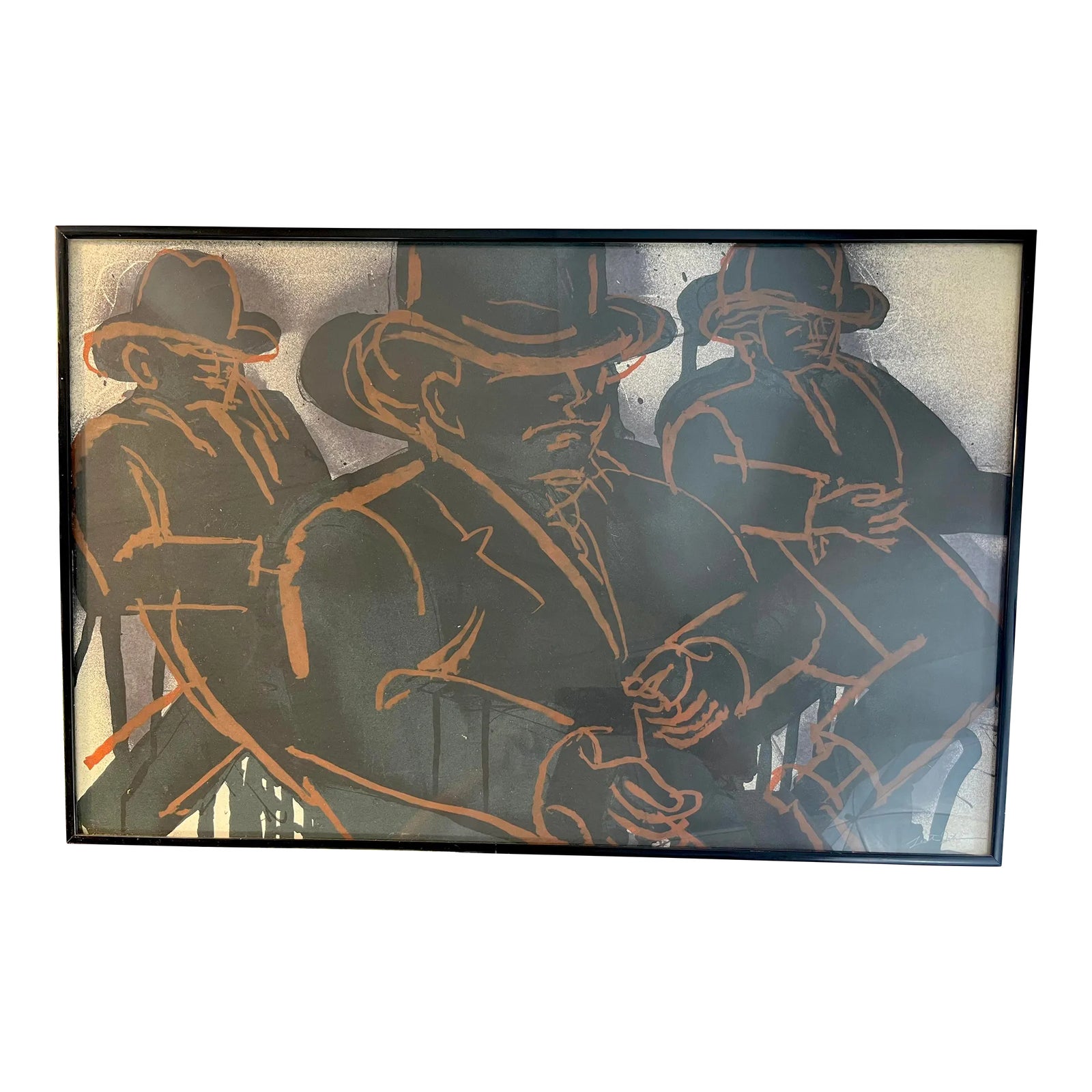 Lester Johnson Lithograph - City Scene 1970 | Chairish