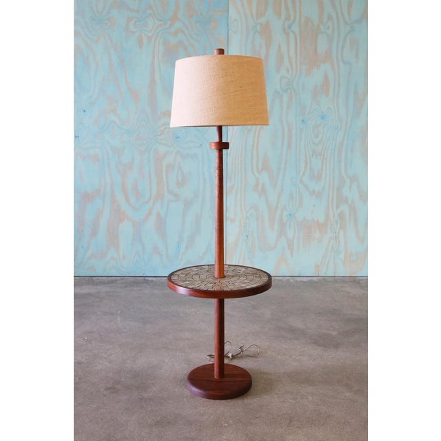 1960s Jane and Gordon Martz Floor Lamp With Tile Table Mid Century ...