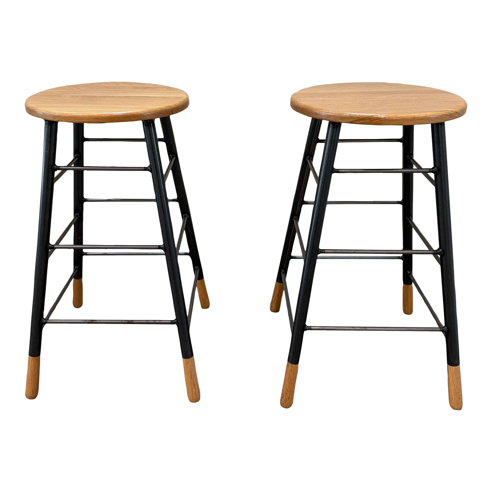 Amber Interiors Gordon Stools - Set of 2 | Chairish