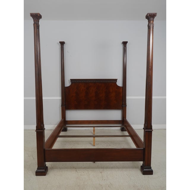 Henredon Queen Size Mahogany Empire Poster Bed | Chairish