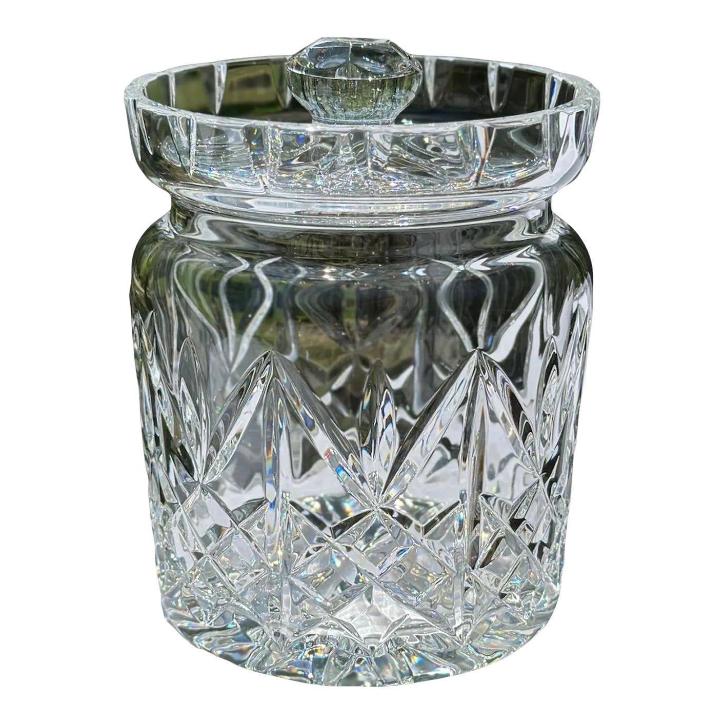 Waterford Crystal Glass Biscuit Barrel Jim O’Leary | Chairish