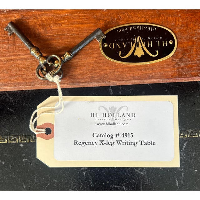 Baker, Knapp & Tubbs Hl Holland X-Leg Writing Desk, Leather Top With ...