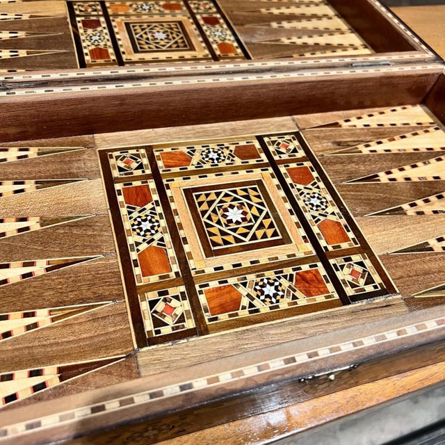 1960s Middle Eastern Backgammon Game Board Chess Box | Chairish