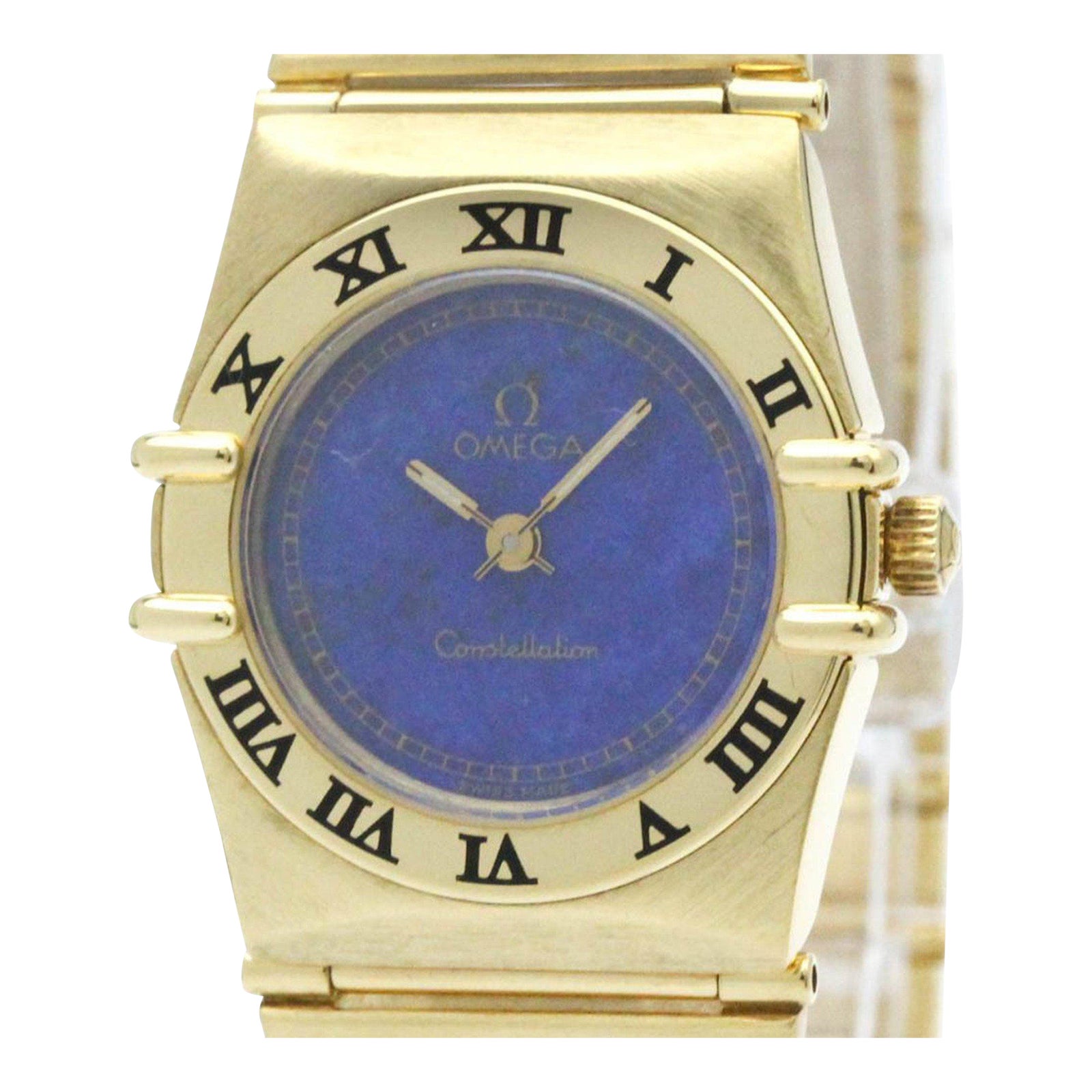 Omega Constellation Lapis Lazuli 18K Gold Quartz Ladies Watch 895.1081 ...