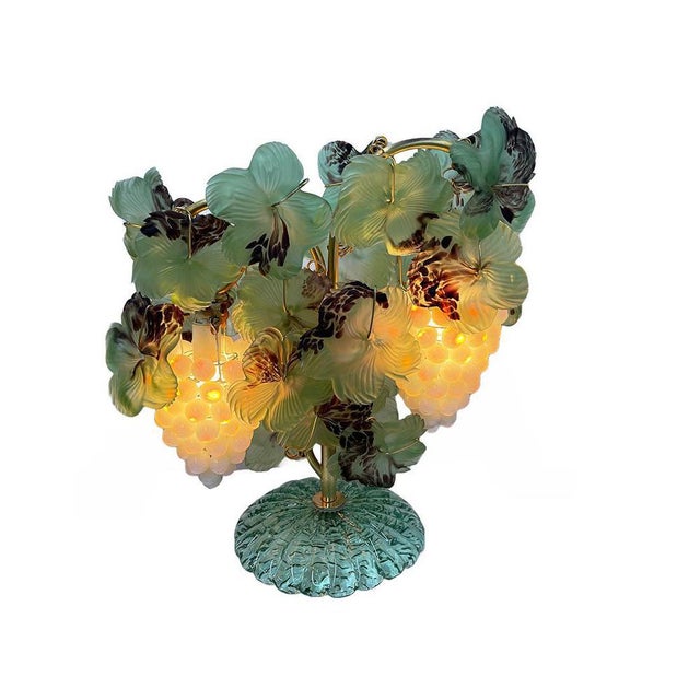 Mid-20th Century Italian Murano Grape Lamp | Chairish