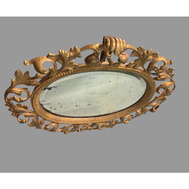 Antique Victorian Gilt Cast Metal Easel Back Vanity Dresser Mirror ...