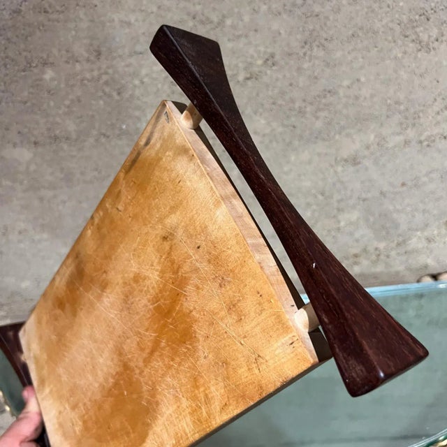 Modern Serving Tray Board Platter Two-Tone Wood | Chairish