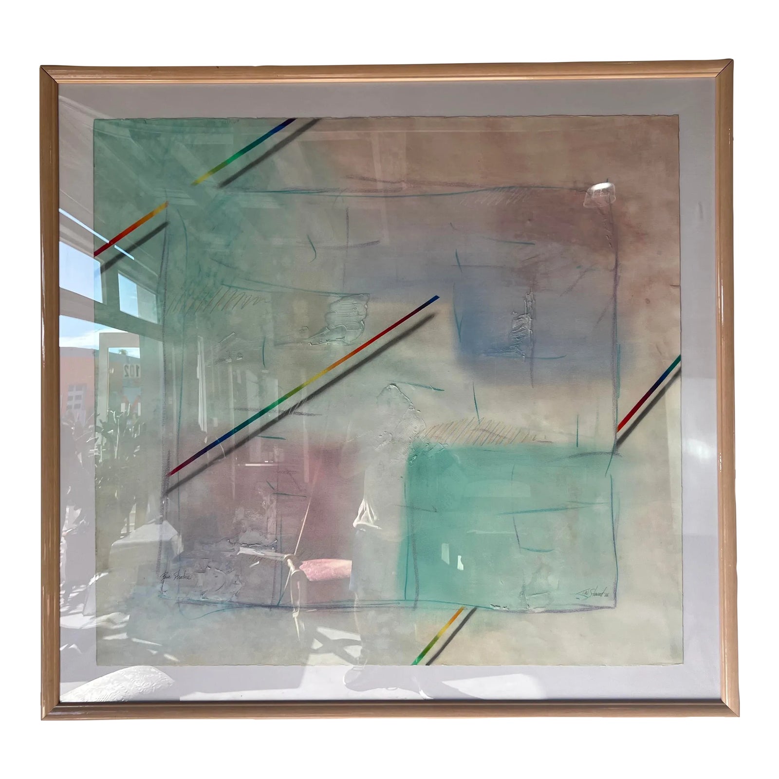 1980's T. W. Stewart " Basic Structure " Expressionist Abstract ...