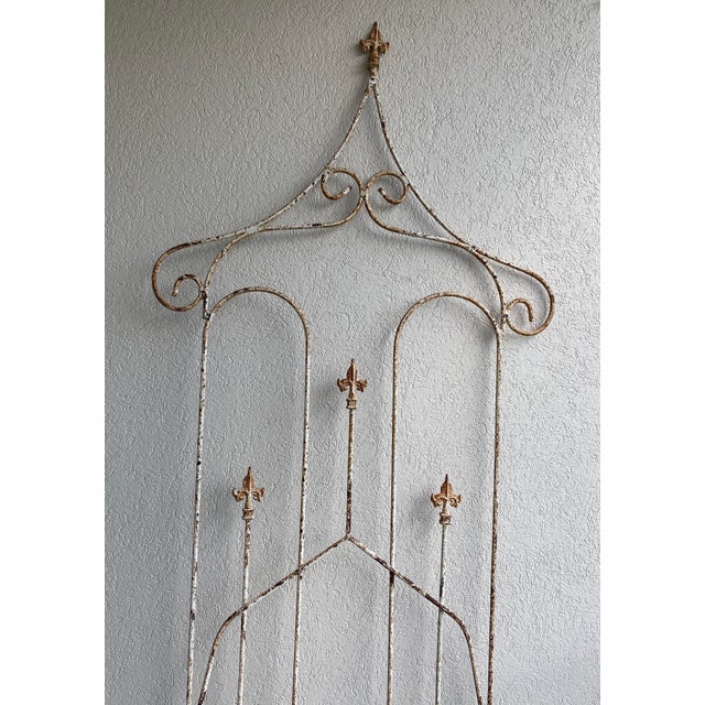 Early 20th Century Monumental French Antique Iron Trellises With Fleur ...