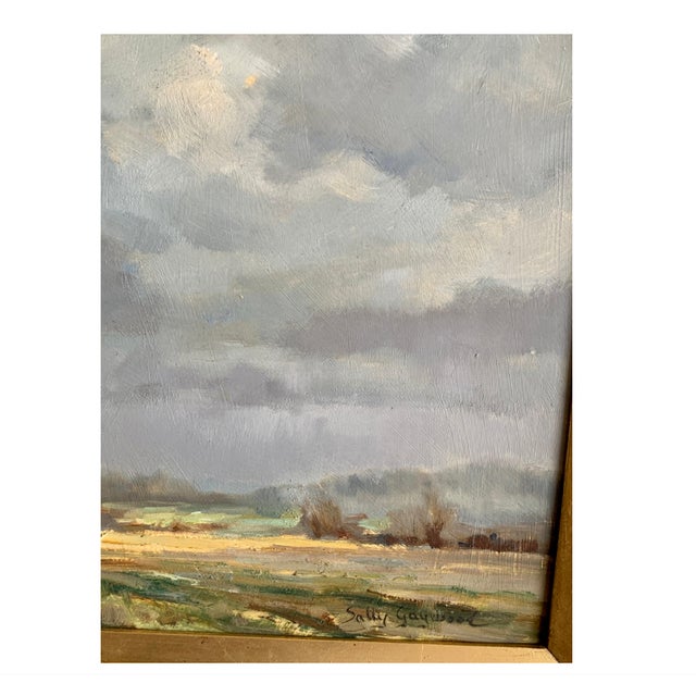 1990s English Landscape Painting With Farmhouse, Framed | Chairish