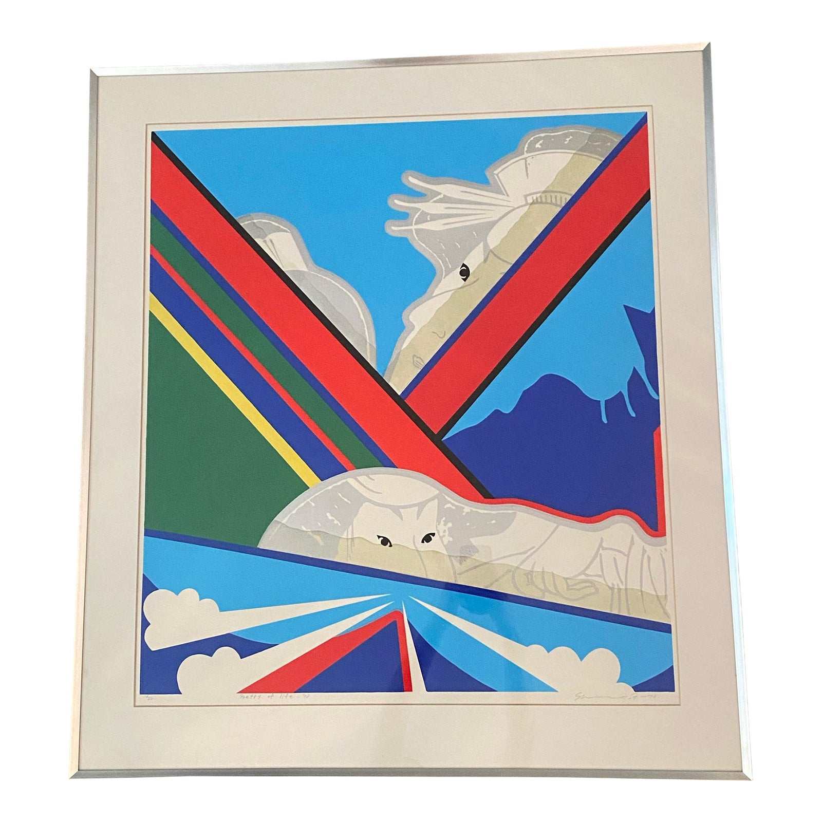 Vintage Japanese Abstract Art Print Fukuzawa Shiro Serigraph 1973 ...