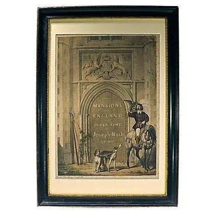 Antique Architectural Entry Engraving | Chairish