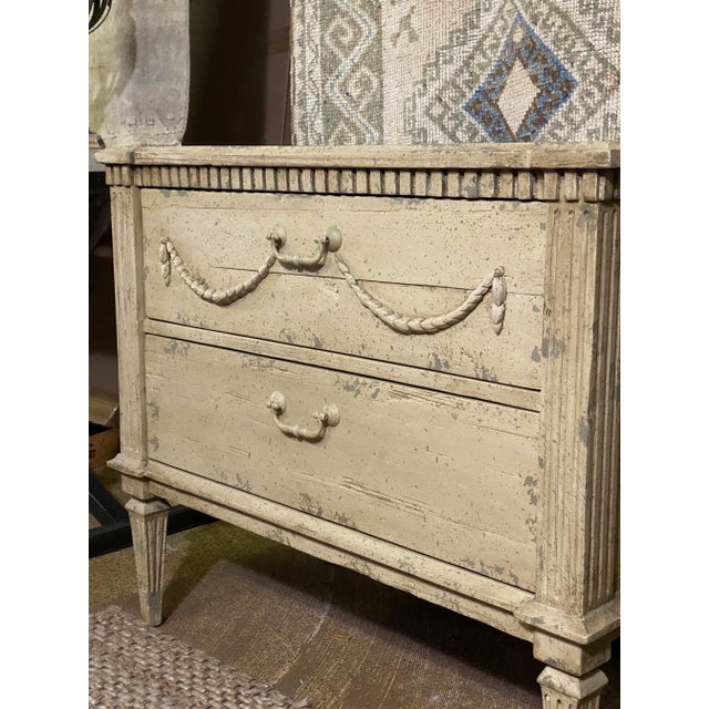 Pair of Painted & Distressed Chests with 2 Drawers | Chairish