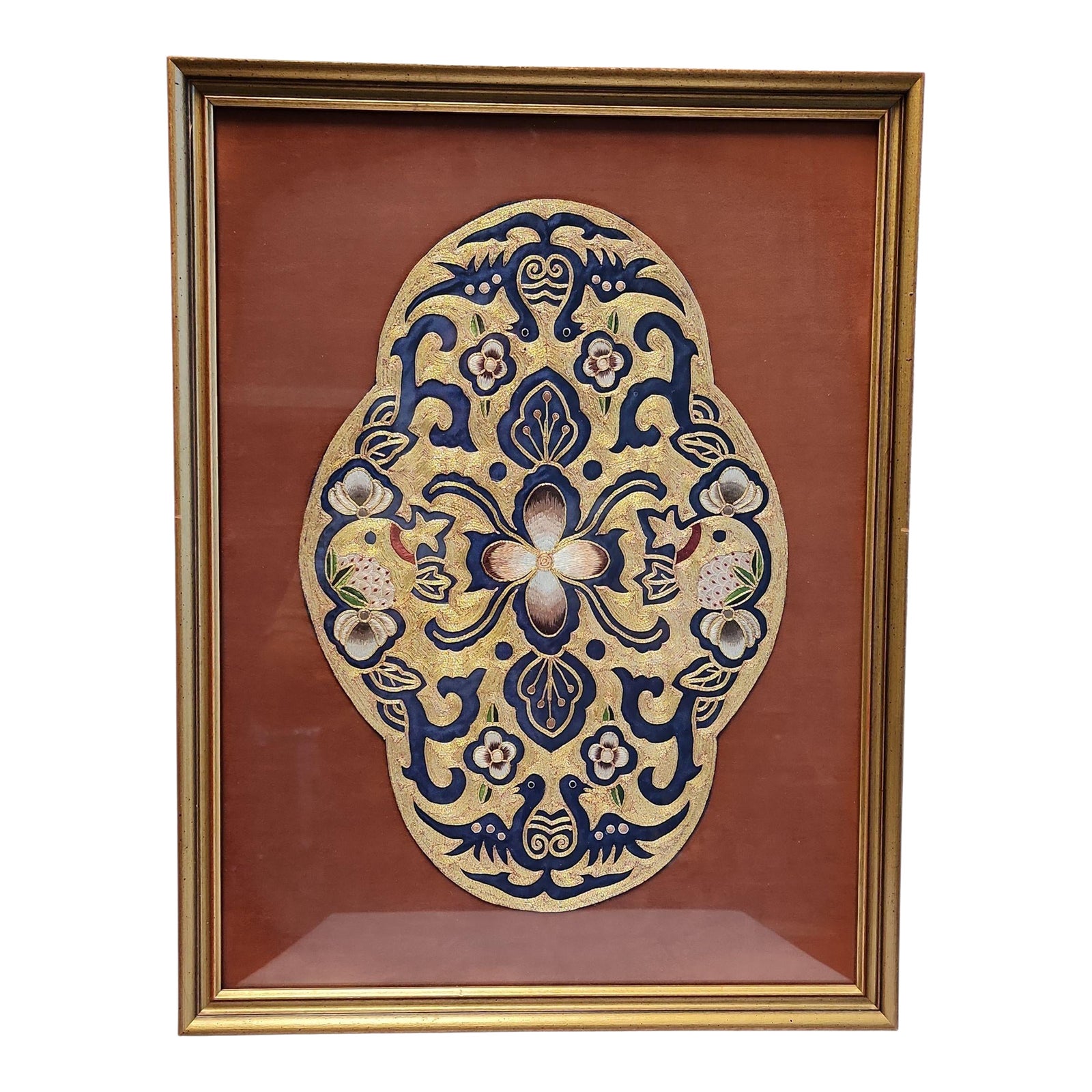 Antique Chinese Mandarin Square Rank Badge | Chairish