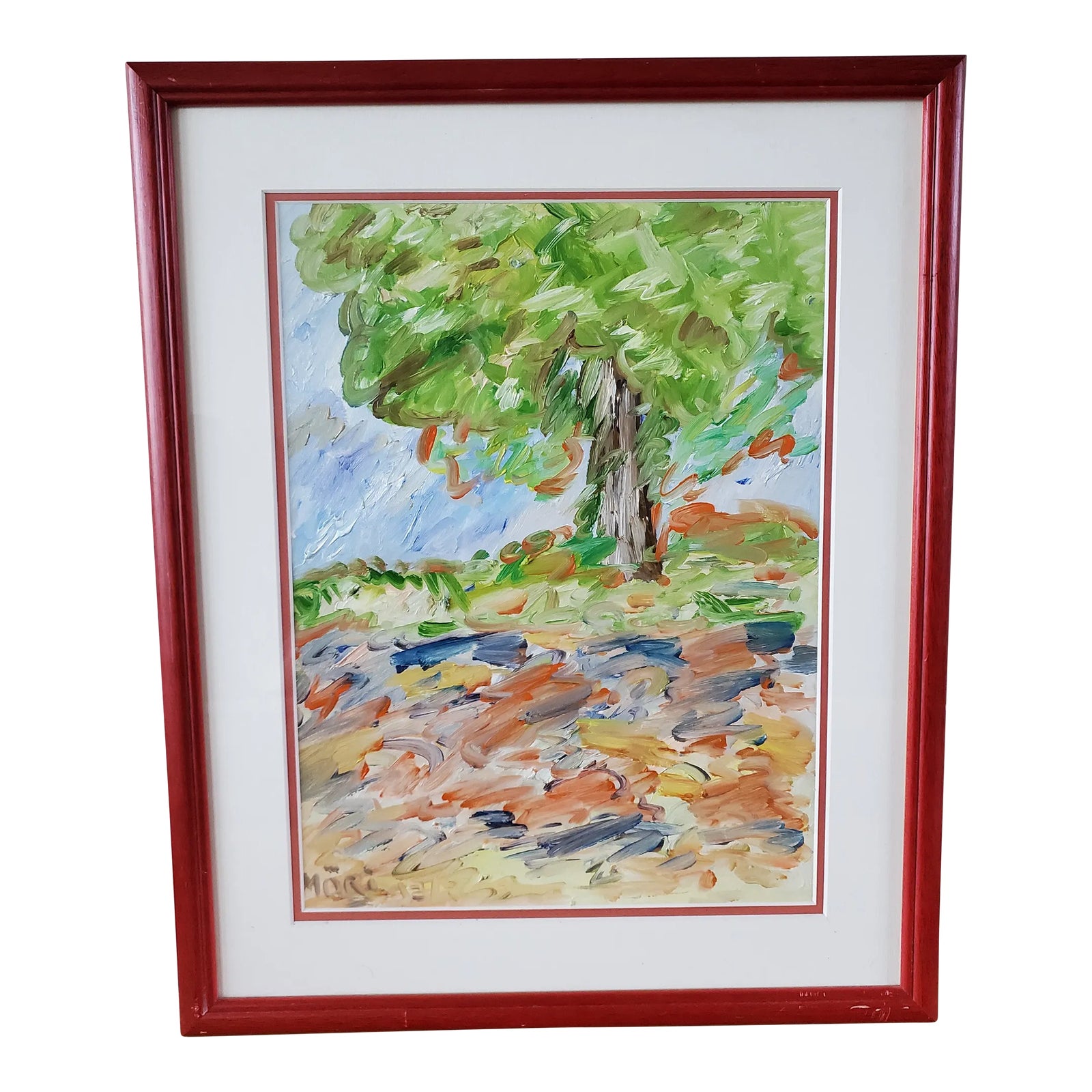 Pierre Möri Oil Painting of Tree, Signed | Chairish