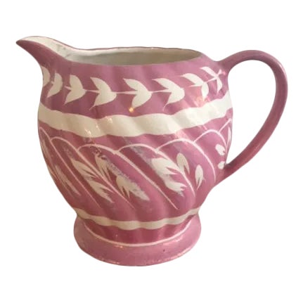 Sandler Ironstone Pink Lustre Ware Creamer | Chairish