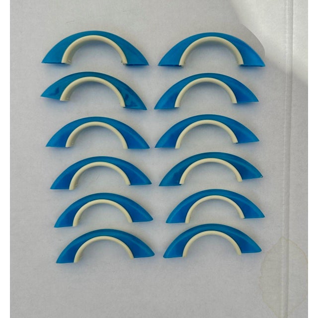 1950's Set of Twelve Candy Electric Blue Bakelite Handles | Chairish