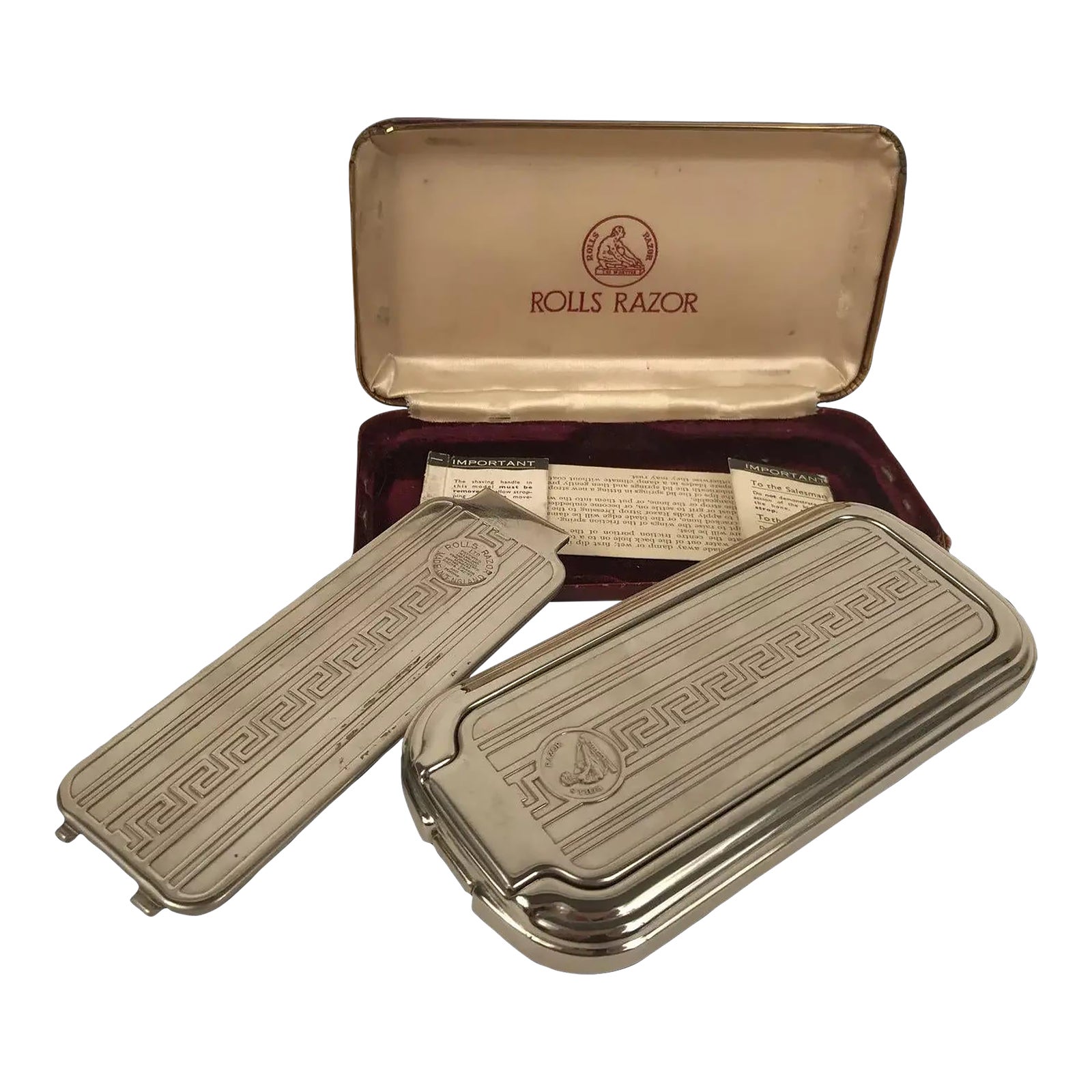 Vintage Rolls Royce Viscount Model Razor Set In Original Case The ...