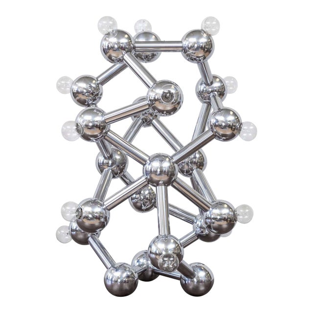 Chrome Eighteen-Light Molecule Lamp by Torino | Chairish