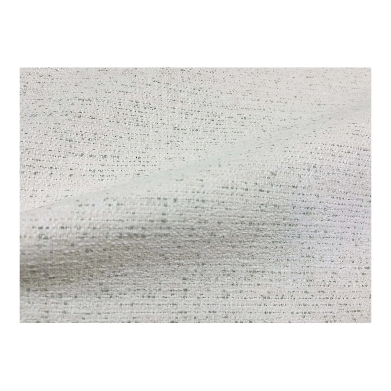 Remnant Thibaut Adria Seafoam Green Cream Indoor Outdoor Tweed Upholstery Fabric | Chairish