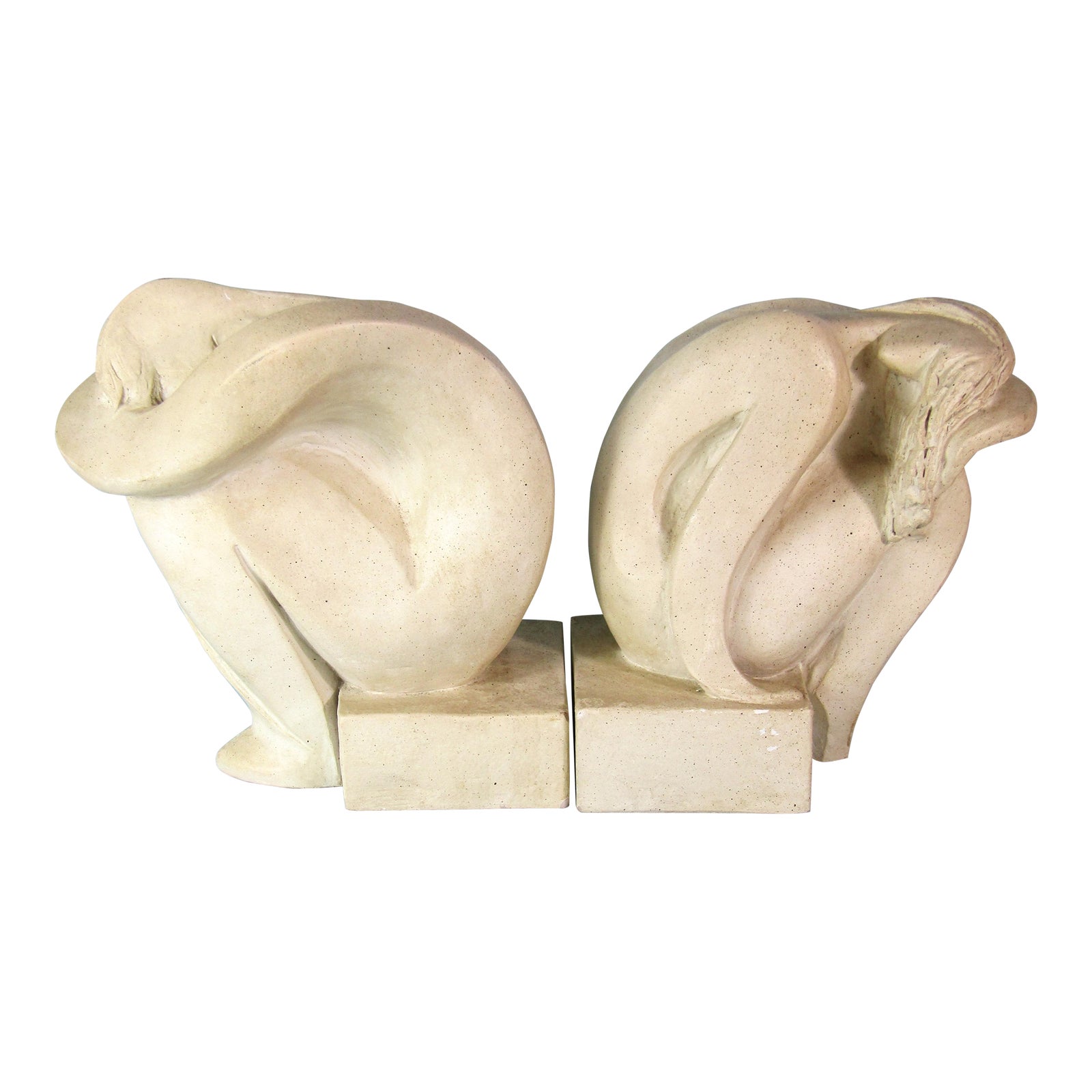 Set of 2 David Fisher Mid-Century Modern Brutalist Sculptural Bookends ...