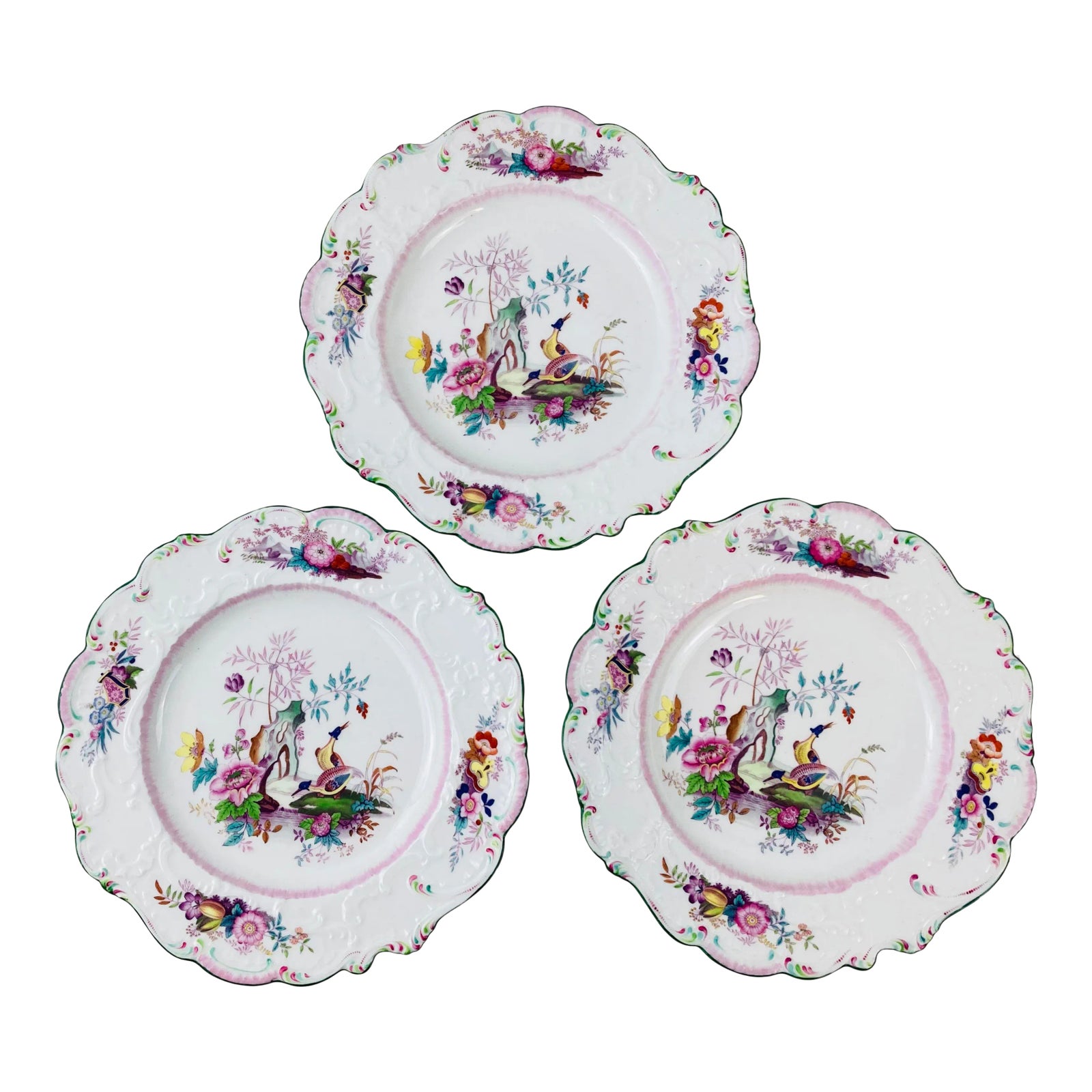 19th Century Chinoiserie Plates | Chairish